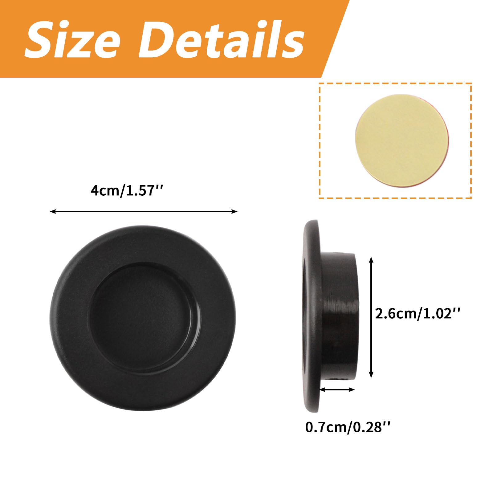 MOROBOR Self-Stick Drawer Knobs Pull Handle, 12pcs Plastic Round ...