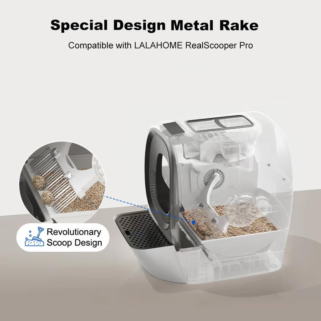 Metal Rake Upgraded Rake For RealScooper Pro - Stainless Steel Cat ...