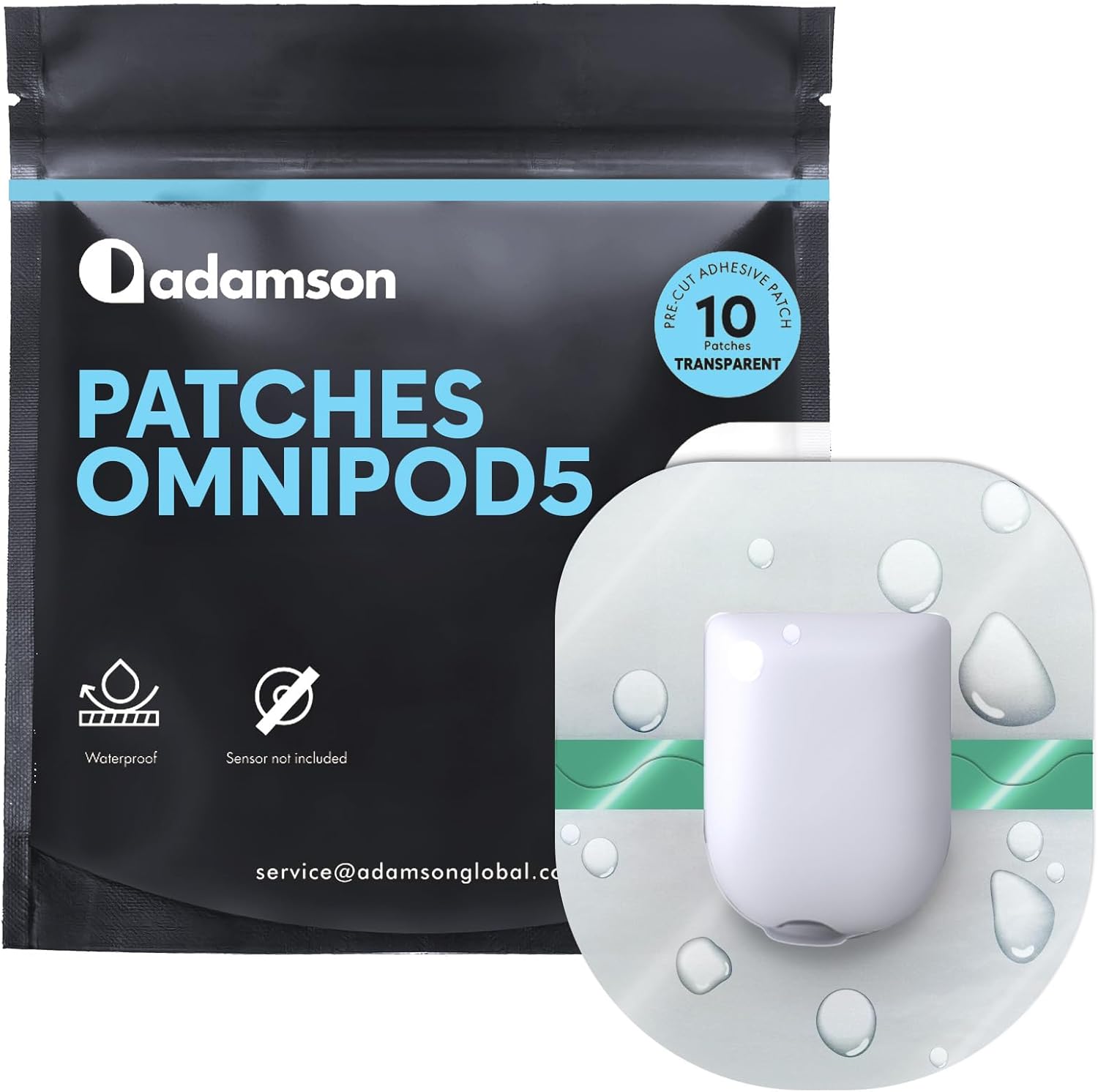 Amazon.com: Adamson Omnipod 5 Overpatches – 10 Waterproof Omnipod 5 ...
