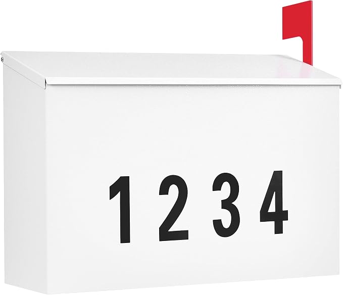 Amazon.com: LAND·VOI Wall-Mount Mailbox with One Flag Kit and Three ...