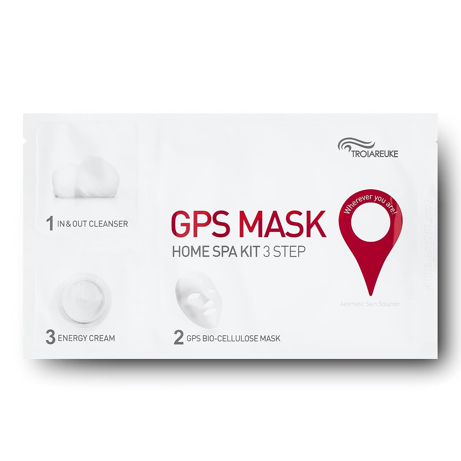 Amazon.com : TROIAREUKE GPS Mask Home Spa Kit 3-Step Facial Treatment ...