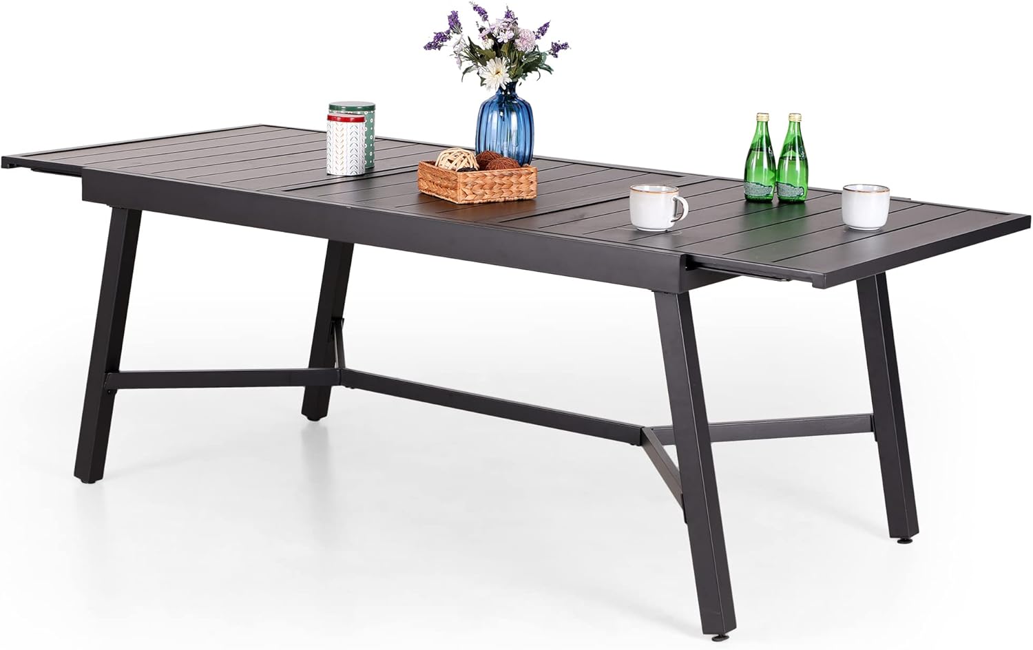 Amazon.com : MFSTUDIO Outdoor Dining Expandable Table,Adjustable ...