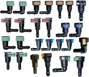Amazon.com: GUANLING Fuel Line and Air Line Quick Connector Kit Fit for ...