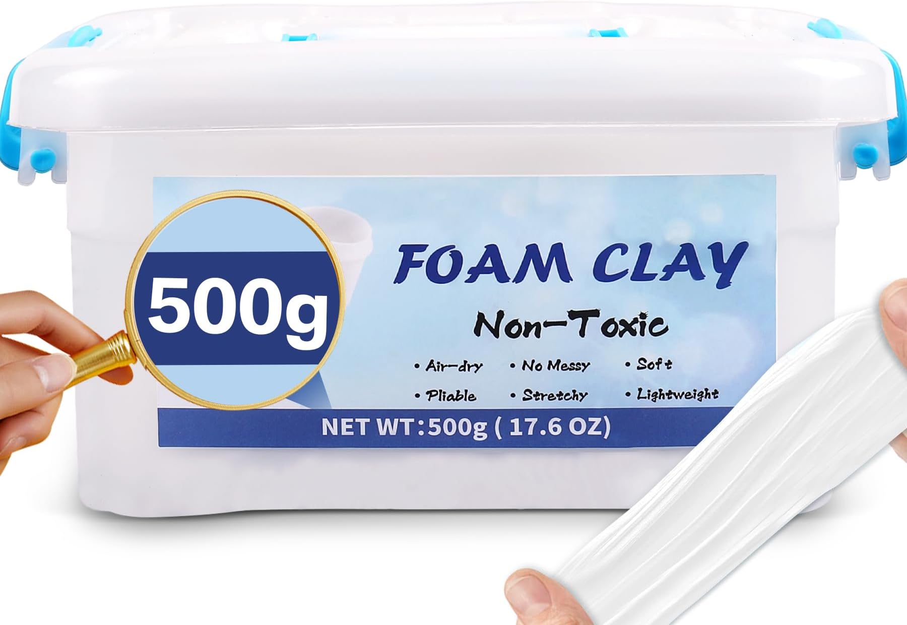 Amazon.com: Modeling Air Dry Clay for Adults, 500g(17.6oz) White ...