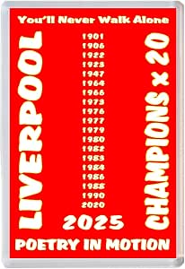 Liverpool Champions 2025 - Jumbo Fridge Magnet 96 x 67mm : Amazon.co.uk ...