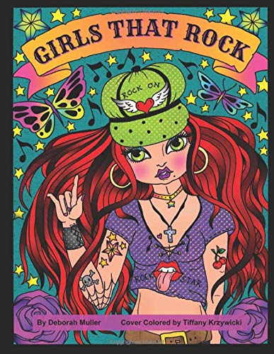 Amazon.com: Girls that Rock: A coloring book of Rock N Roll girls by ...