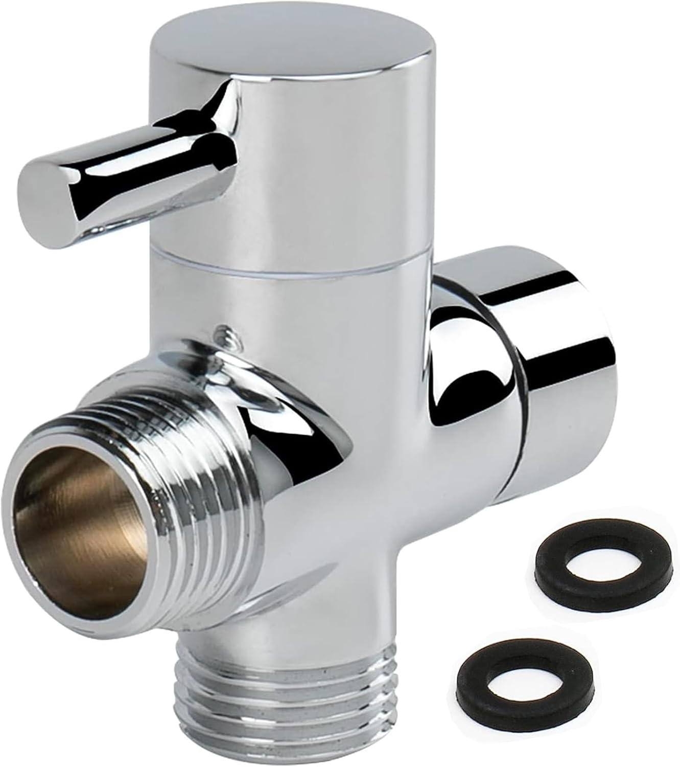 1/2 Brass T-Valve Adapter Attachment for Toilet Bidet Sprayer with Shut ...