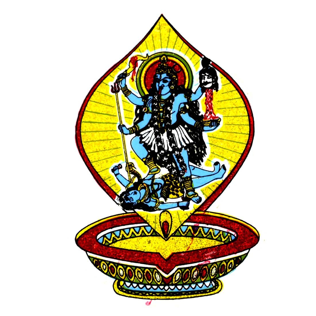 AFH Maa Kali Mahakali Dipjoyt Sticker Decal for Car, Home, Office ...