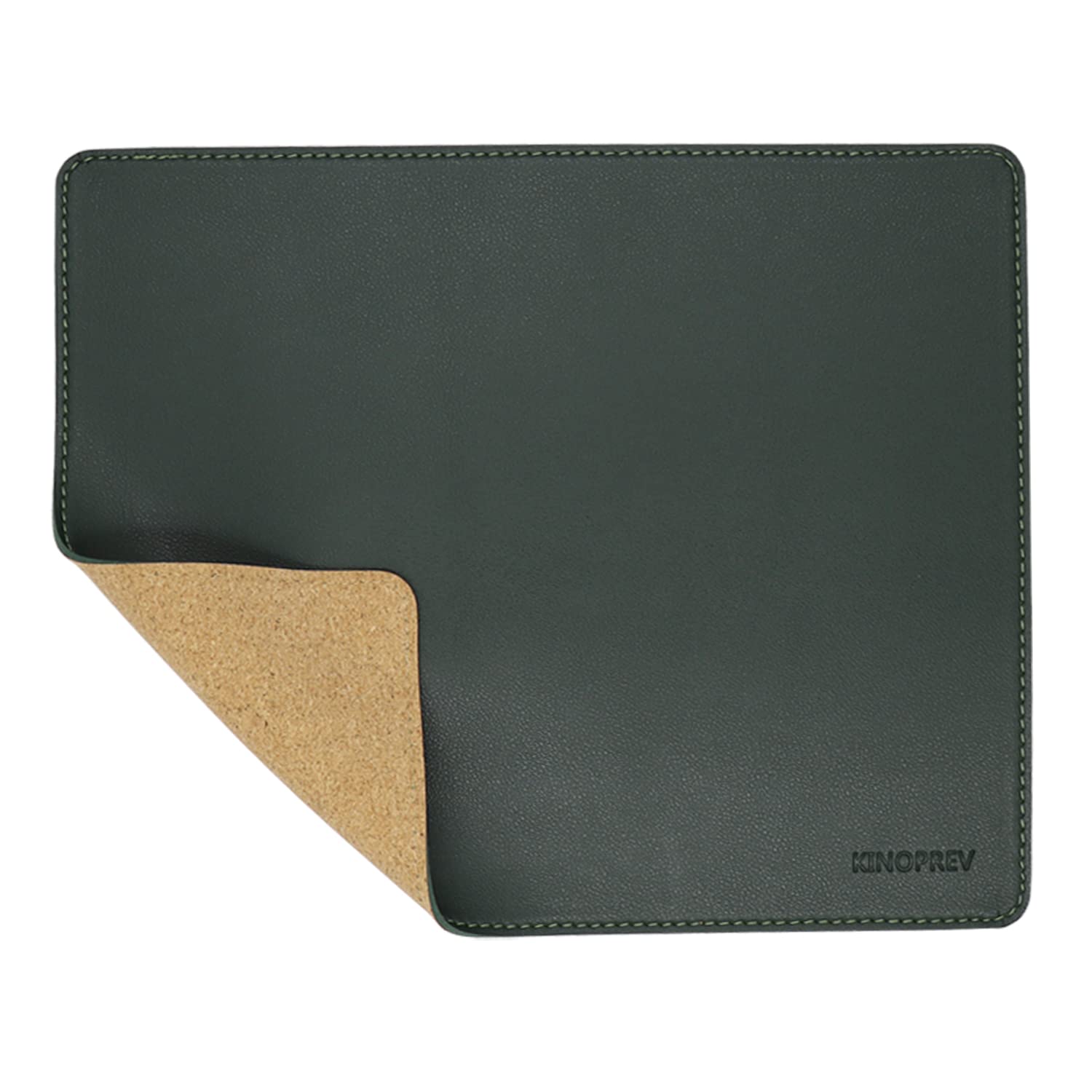 Amazon.com: KINOPREV Leather Mouse Pad - Wood Mouse Pad with Stitched ...