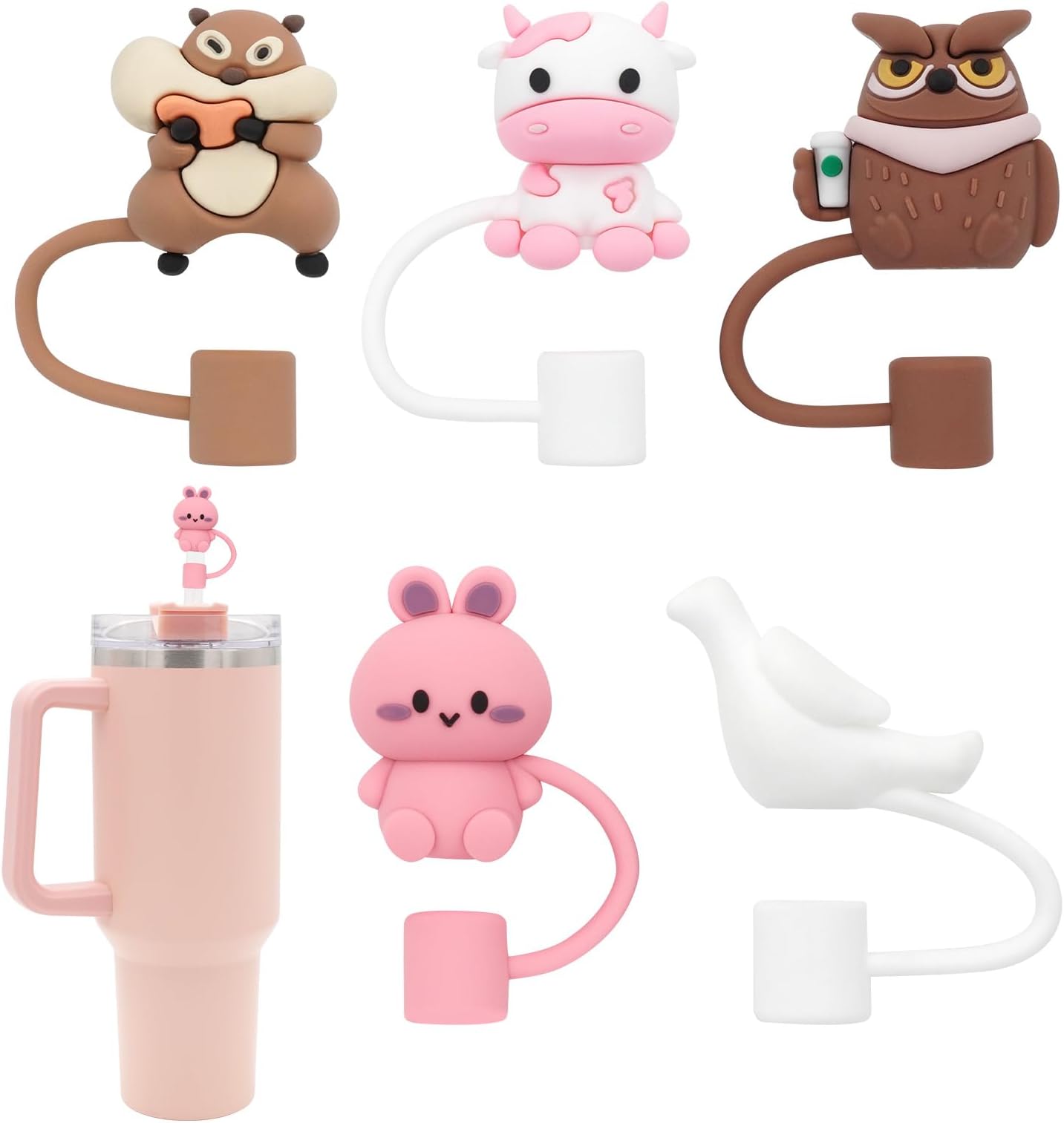 Amazon.com: 8Pcs Straw Cover Compatible with Stanley - Straw Covers for ...