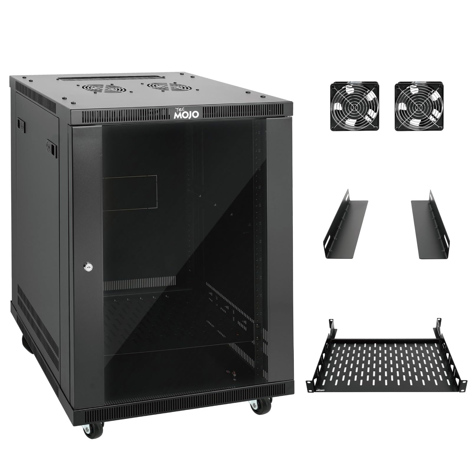 Amazon.com: Tecmojo 15U Wall Mount Rack,15U Rack 23.6 Inch Depth,Hold ...