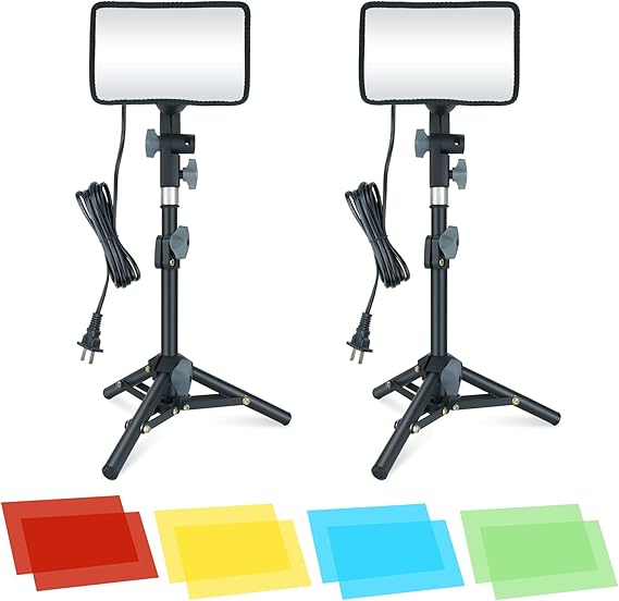 Amazon.com : LINCO 2 Packs LED Video Light with Adjustable Tripod Stand ...