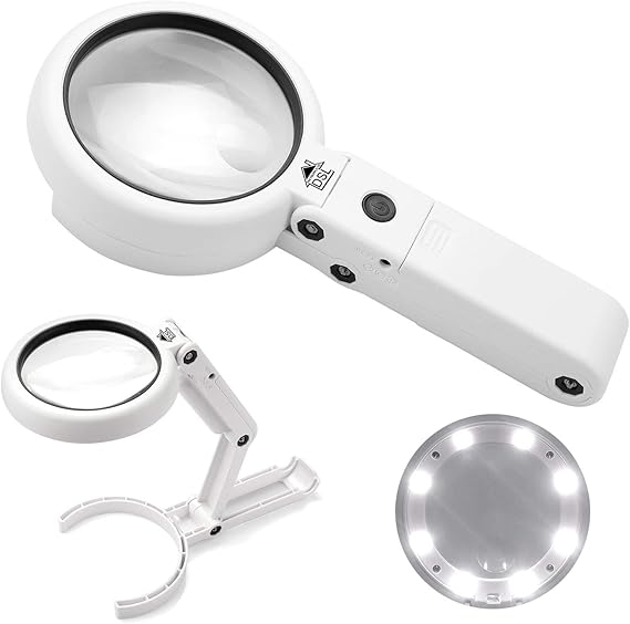 DSL Magnifying Glass with Light - Portable Illuminated Magnifying ...