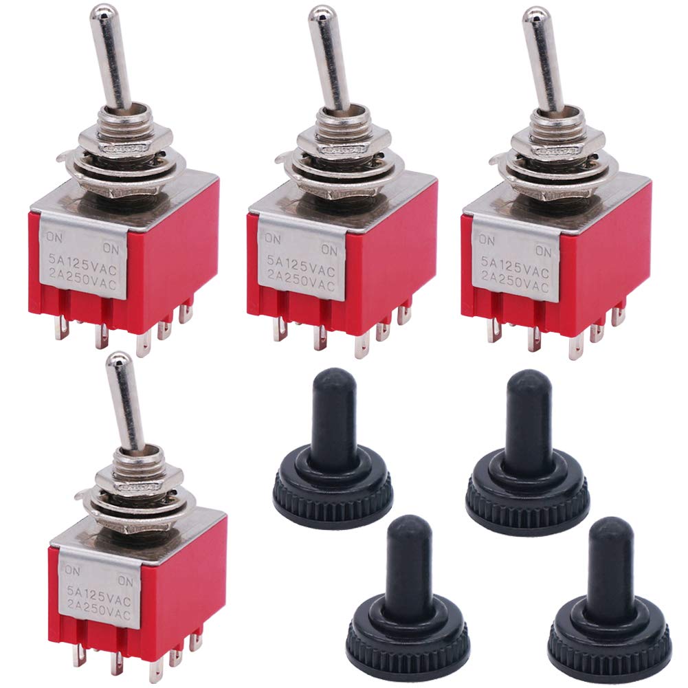 Snapklik.com : Twidec/4Pcs Mini Toggle Switch 3PDT 2 Position 9 Pins ON ...