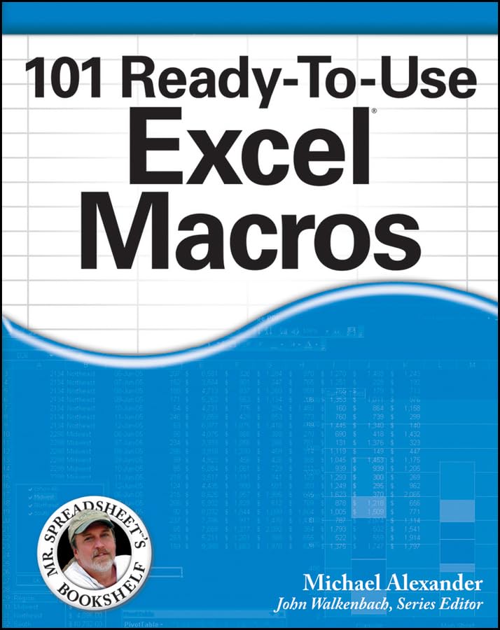 Amazon.com: 101 Ready-To-Use Excel Macros: 9781118281215: Alexander ...