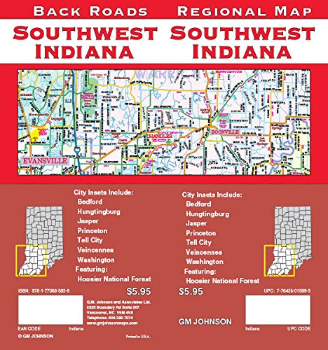 Southwest Indiana Regional Map: GM Johnson: 9781770683839: Amazon.com ...