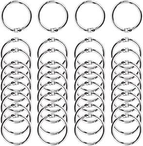 Pack of 100 Binder Rings, 35 mm, Book Binding Rings, Binder Rings ...