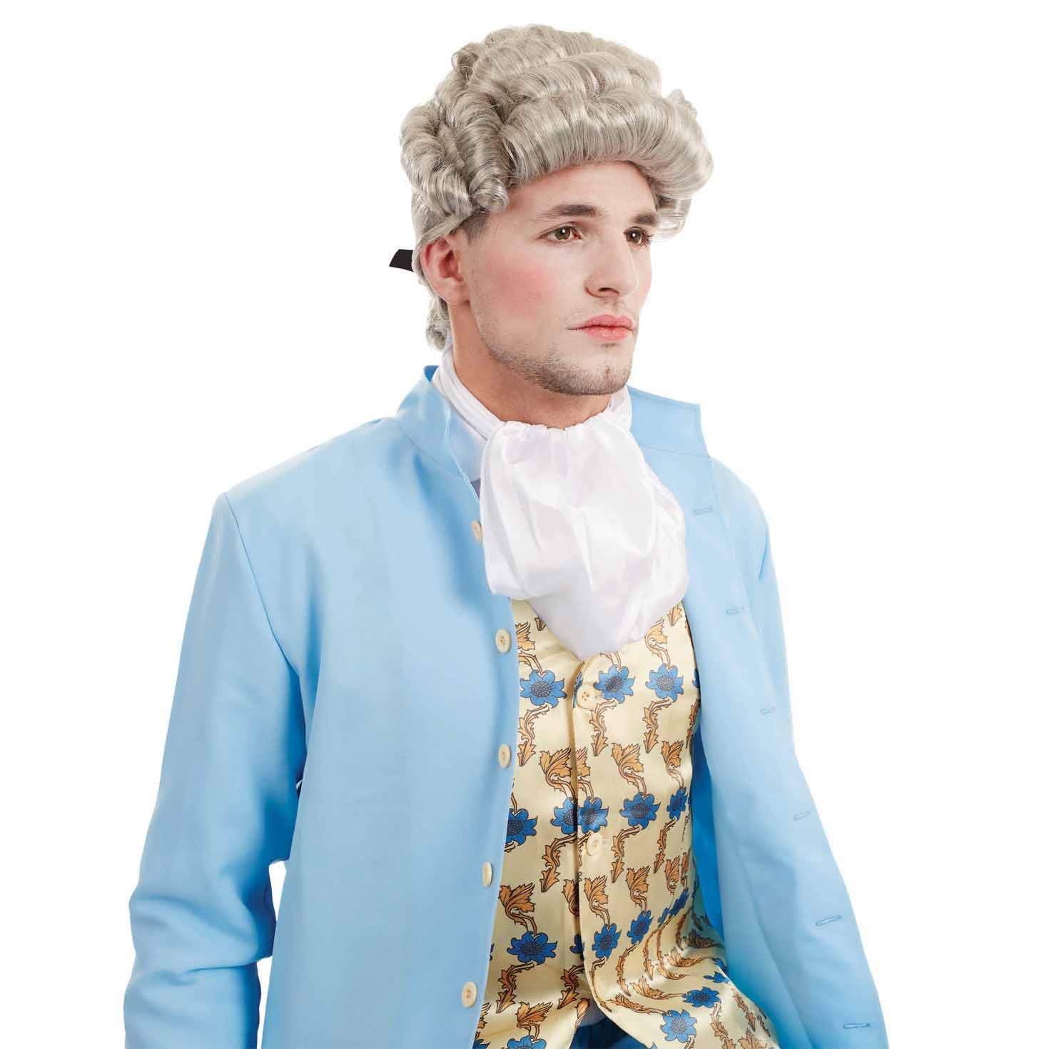 Amazon.com: fun shack Powdered Wig Men Colonial, White Wig Men ...