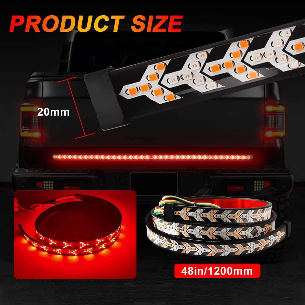 Snapklik.com : Arrow 48 Inch 432LED Truck Tailgate Light Bar Strip RED ...