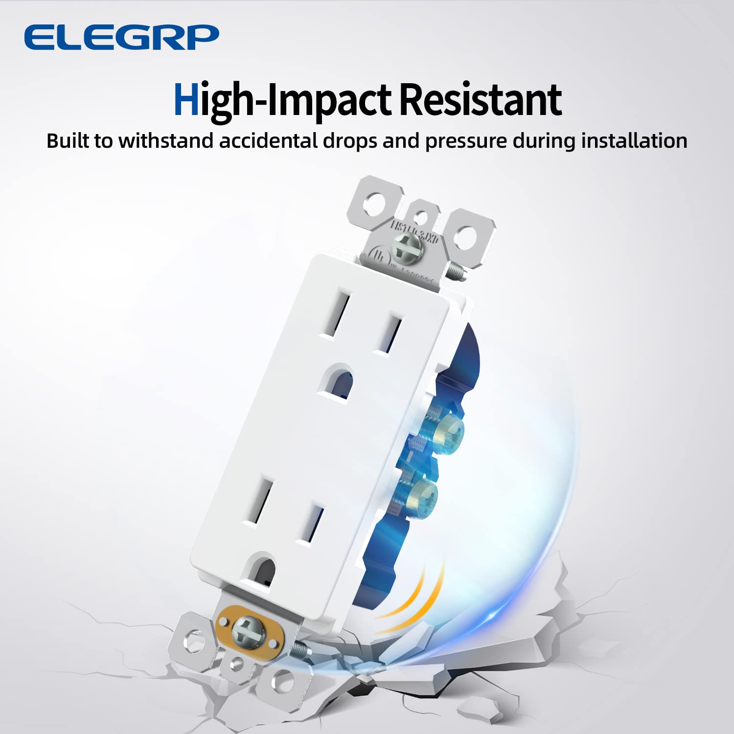 Snapklik.com : Matte White Decorator Receptacle, 15A 125V Standard ...