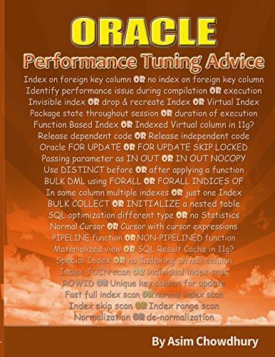 Amazon.com: ORACLE Performance Tuning Advice eBook : chowdhury, asim ...