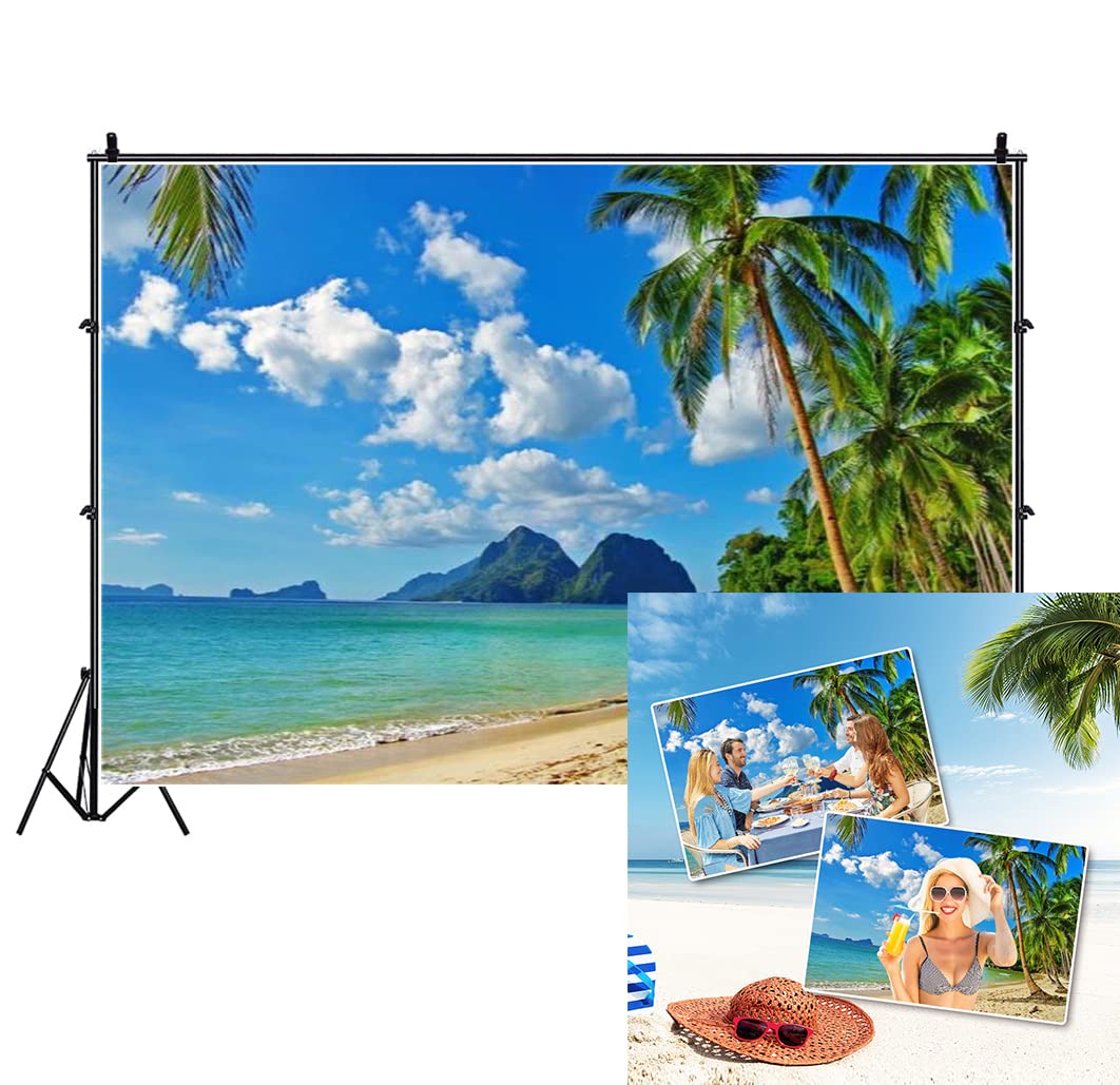 Amazon.com : AOFOTO 8x6ft Beach Backdrop Summer Party Tropical Sand ...