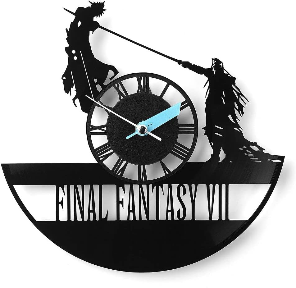 Amazon.com: AroundTheTime Final Fantasy Clock, Vinyl Record Wall Decor ...