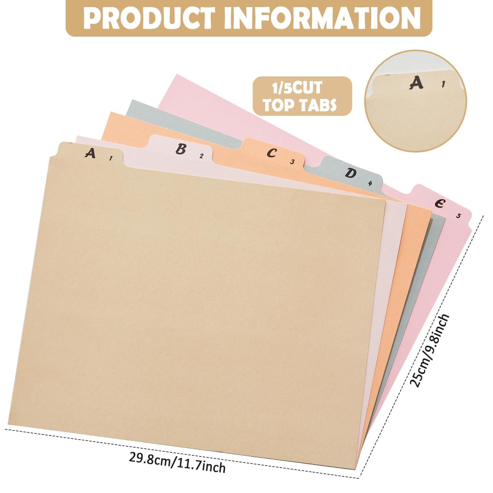 A-z File Dividers 1 Set 25 Alphabet File Dividers A-Z Top Tab File ...