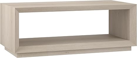 Amazon.com: Henn&Hart 48" Rectangular Coffee Table with Open Storage ...