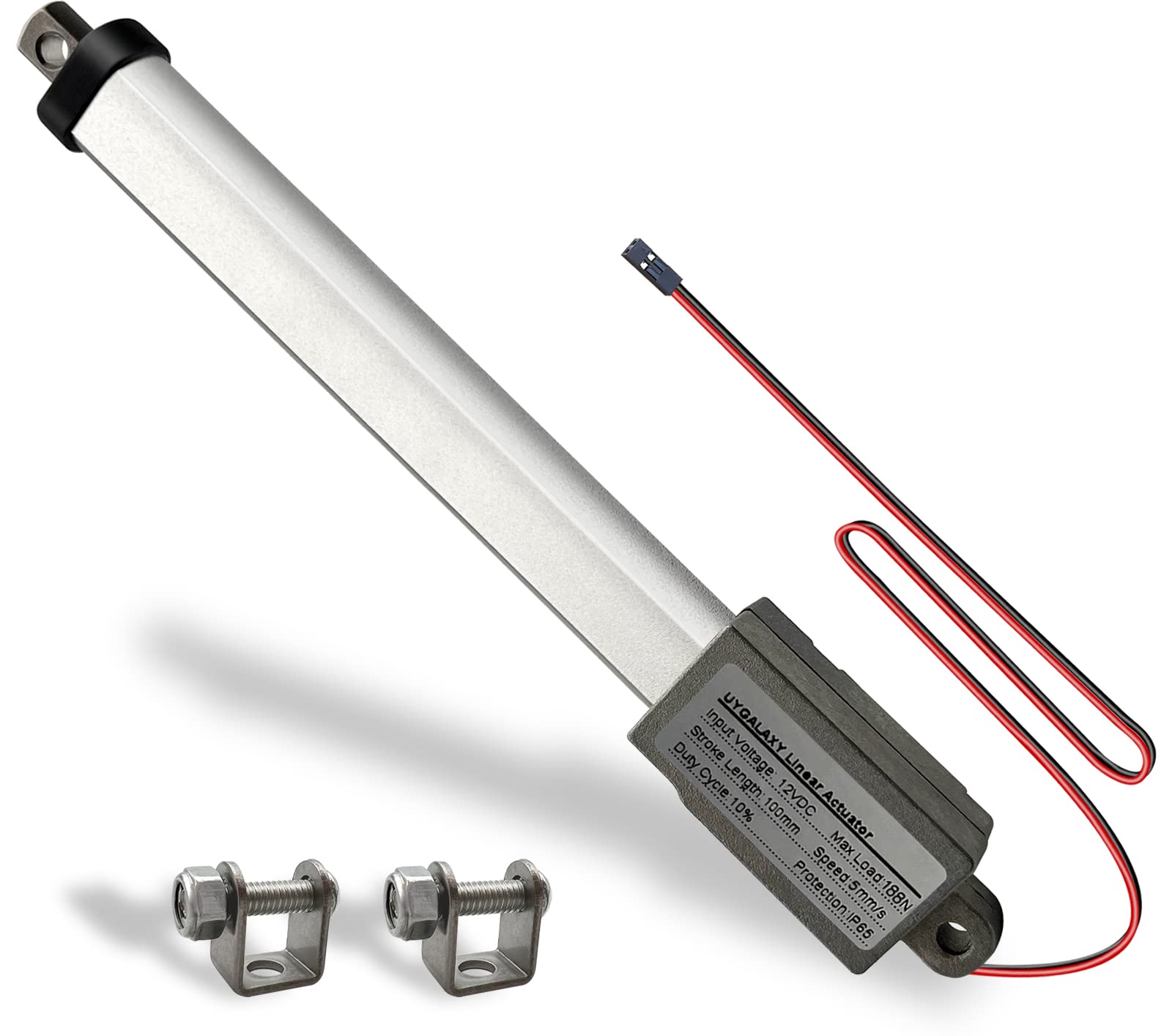 Buy UYGALAXY 12V Mini Electric Linear Actuator 4" Stroke, 188N/42lb ...