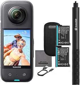 Amazon.com : Insta360 X3 72MP Waterproof 5.7K 360° VR AI Action Camera Travel Pack with 120CM ...