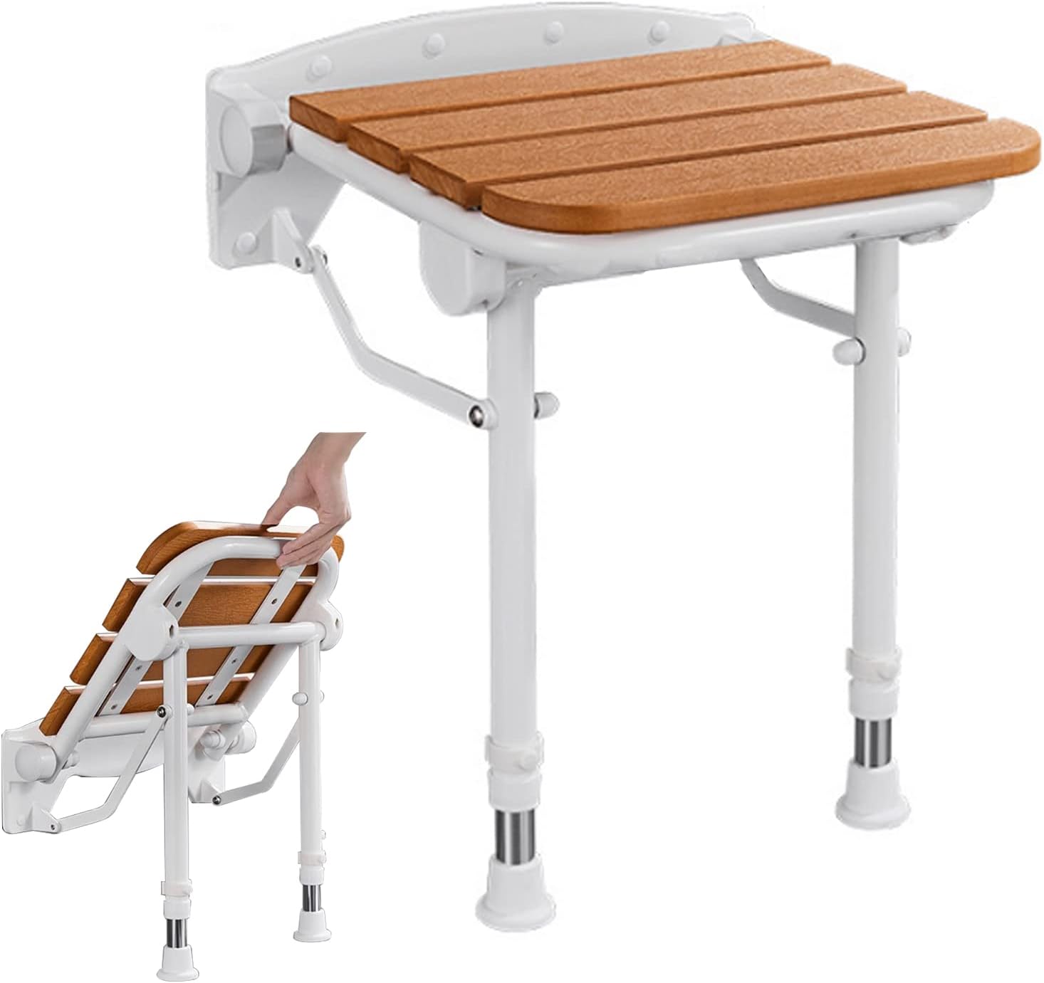 EEUK Siege de Douche Mural Rabattable, Chaise Tabouret Pliante Mural ...