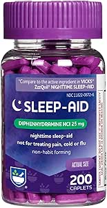 Amazon.com: Rite Aid Natural Sleep Aid Caplets, Diphenhydramine HCl ...