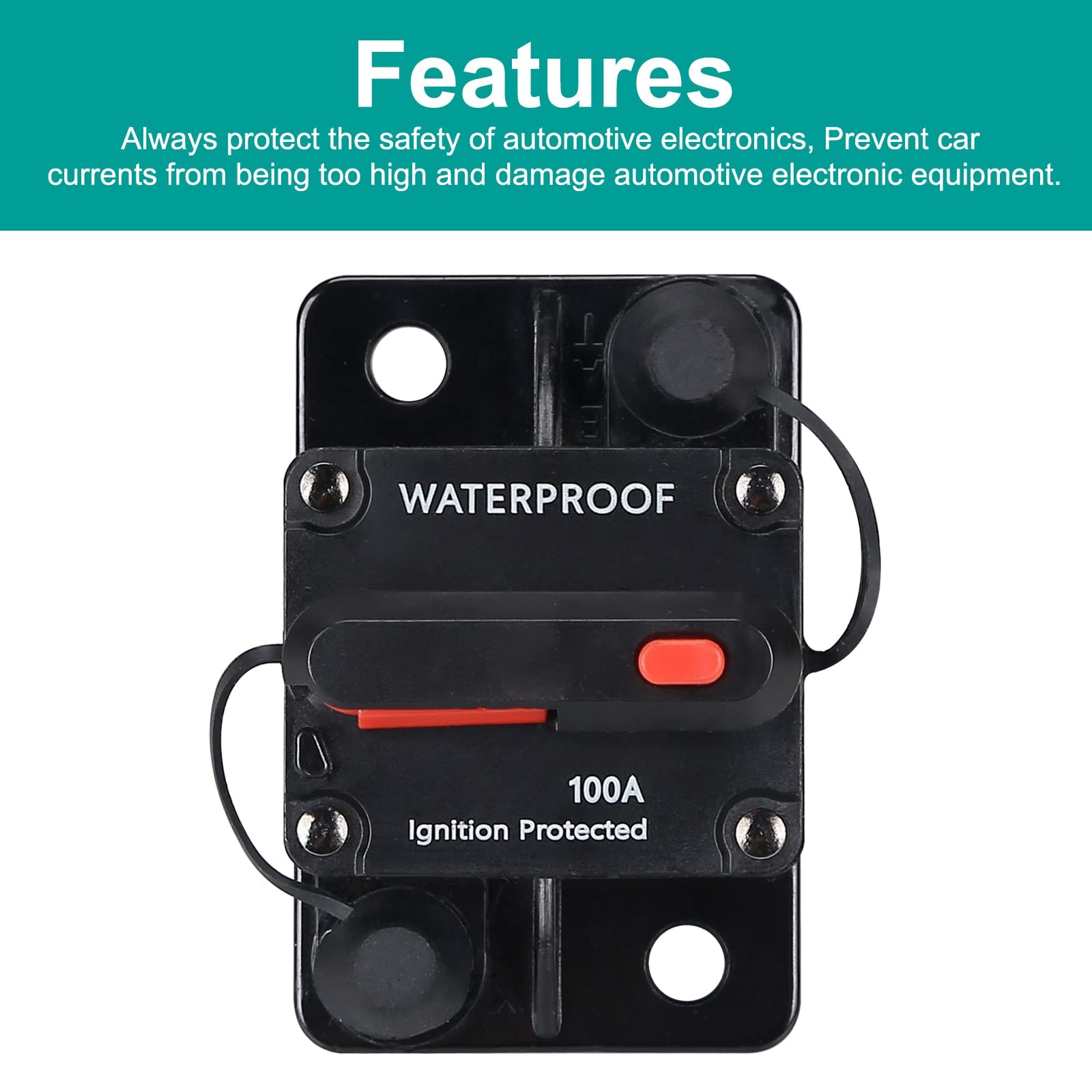 Snapklik.com : 30 Amp Waterproof Circuit Breaker
