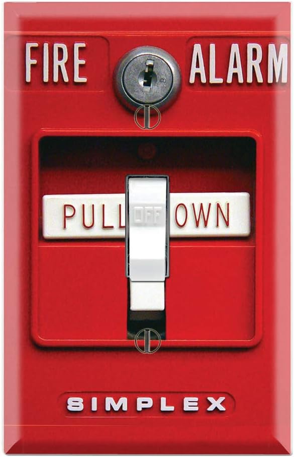 Novelty Printed Fake Fire Alarm Printed Light Switch Cover - Amazon.com