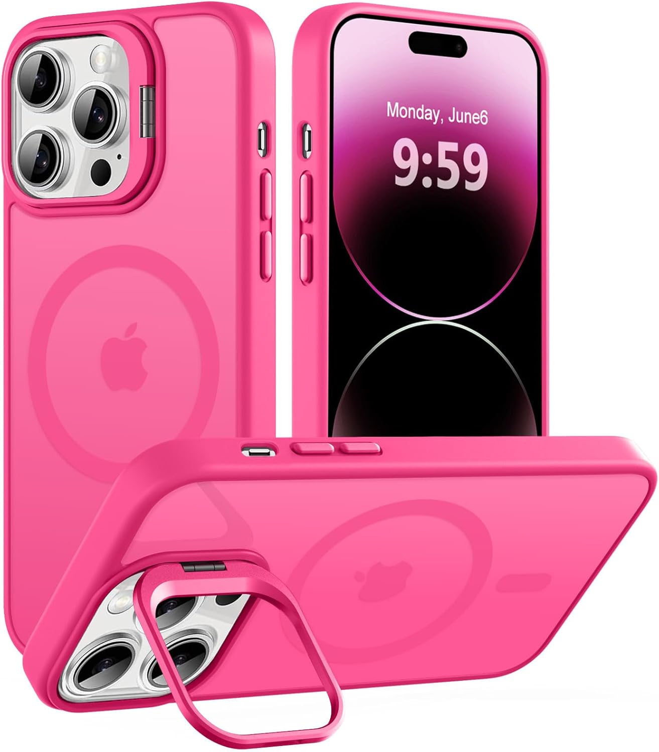 Amazon.com: VoBoEo Magnetic Case for iPhone 14 Pro with Kickstand ...