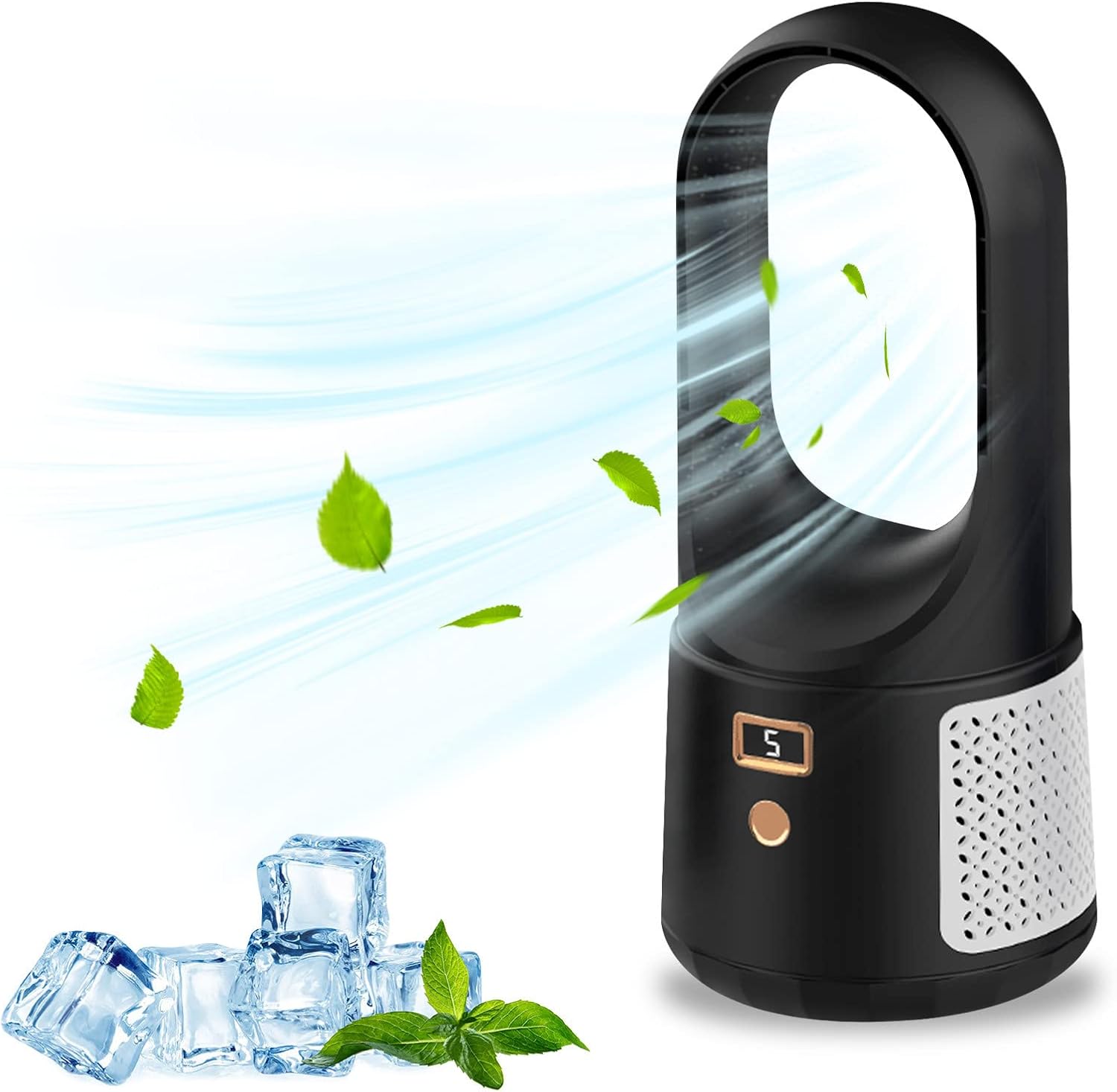 Amazon.com: Vaneless Fan Desktop USB Cool Fan Portable Vertical Digital ...