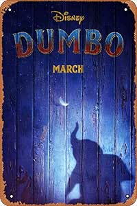 Amazon.com : Dumbo Movie Poster 8 x 12 Inches - Retro Vintage Metal Tin ...