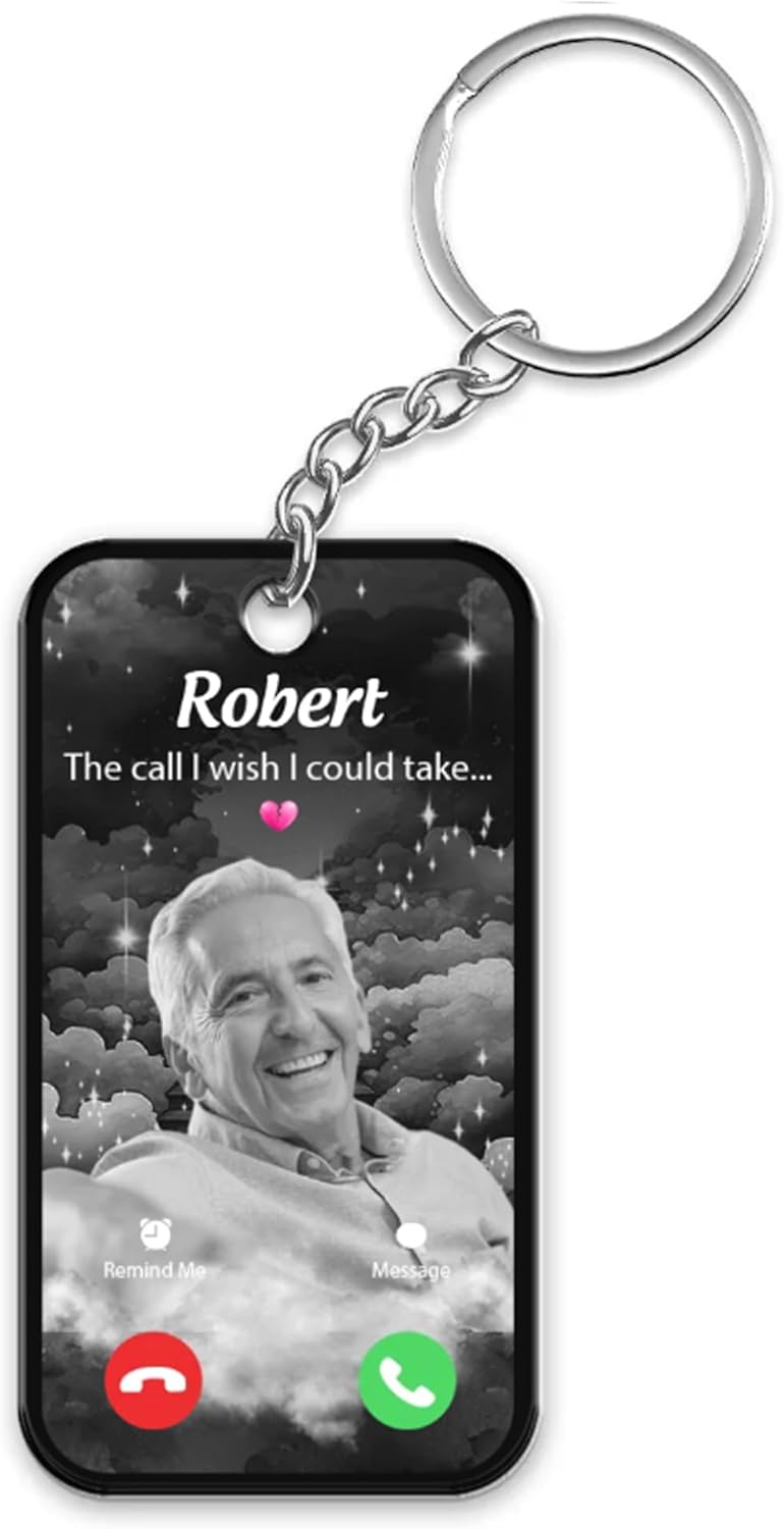 Amazon.com: DILYPOD Personalized The Call I Wish I Could Take Keychain ...