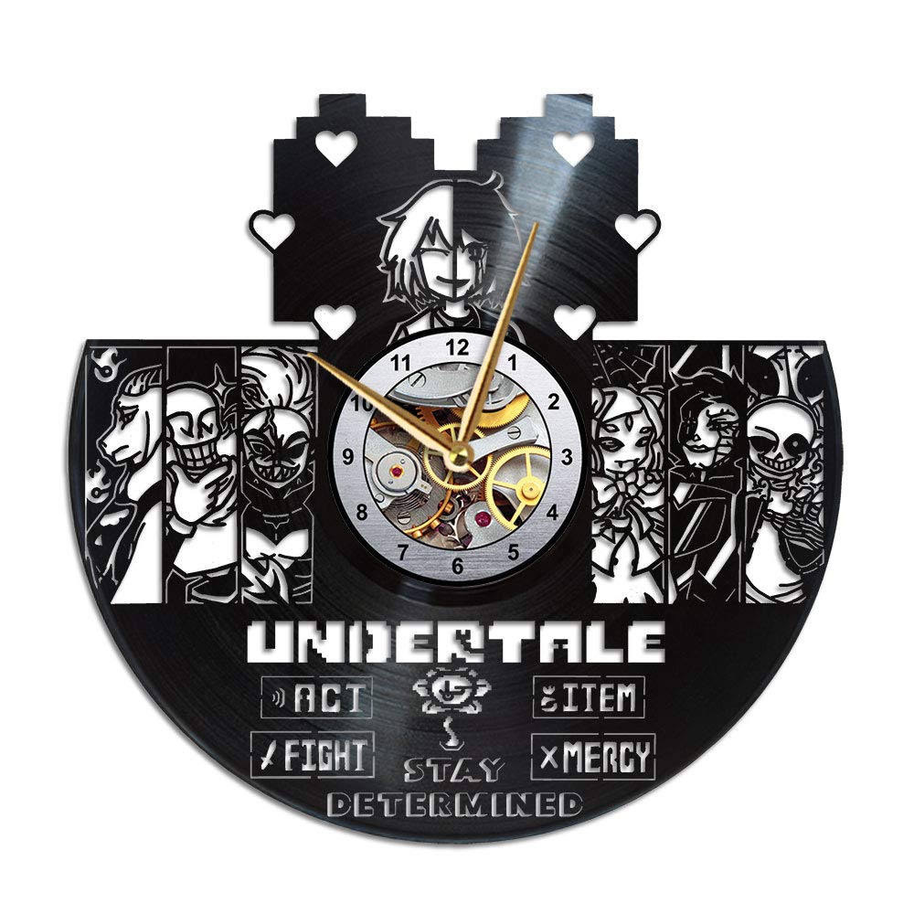Buy AroundTheTime Undertale Vinyl Clock Sans Papyrus Frisk Toriel ...