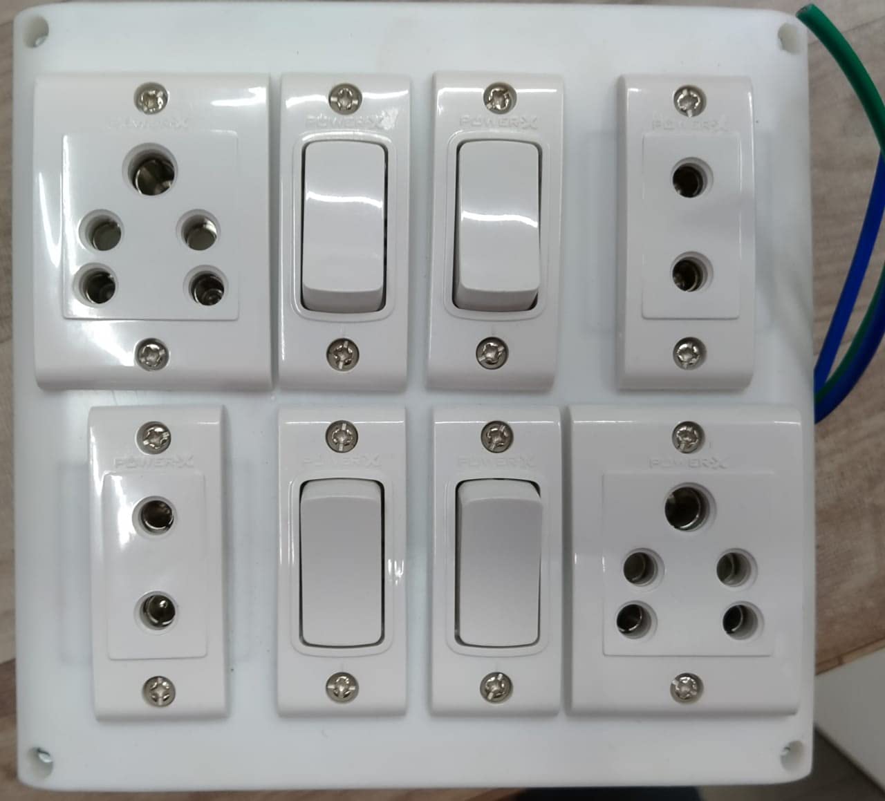A R Enterprise 8 Way Switch Board with Box & 6 Amp Top with 5 Yead Wire ...