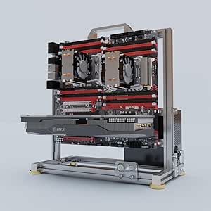 Amazon.com: DIY Open Frame PC Chassis, Aluminum Computer Case, Supports ...