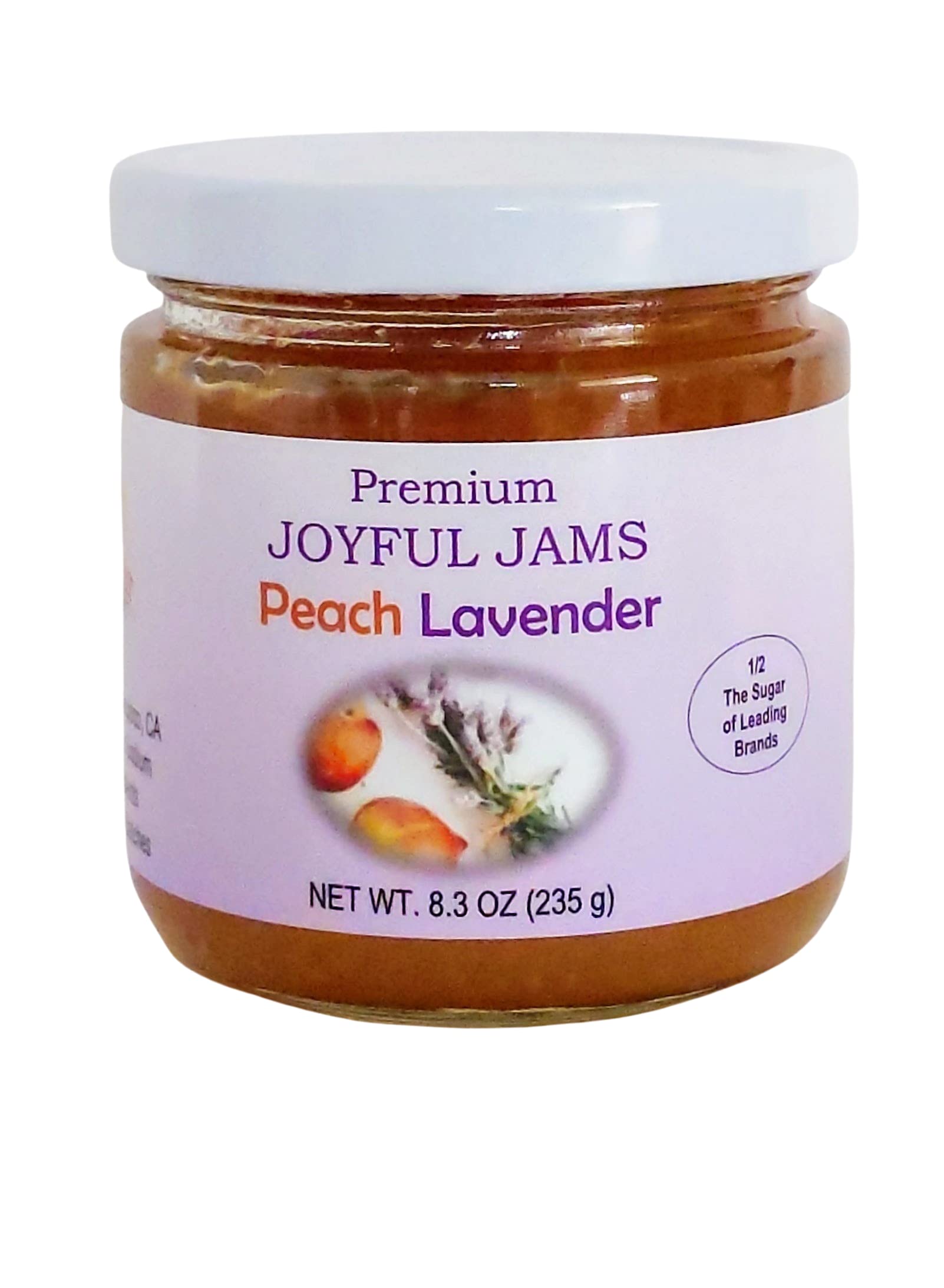 Amazon.com: Gourmet Premium Peach Lavender Jam, More Fruit Less Sugar ...
