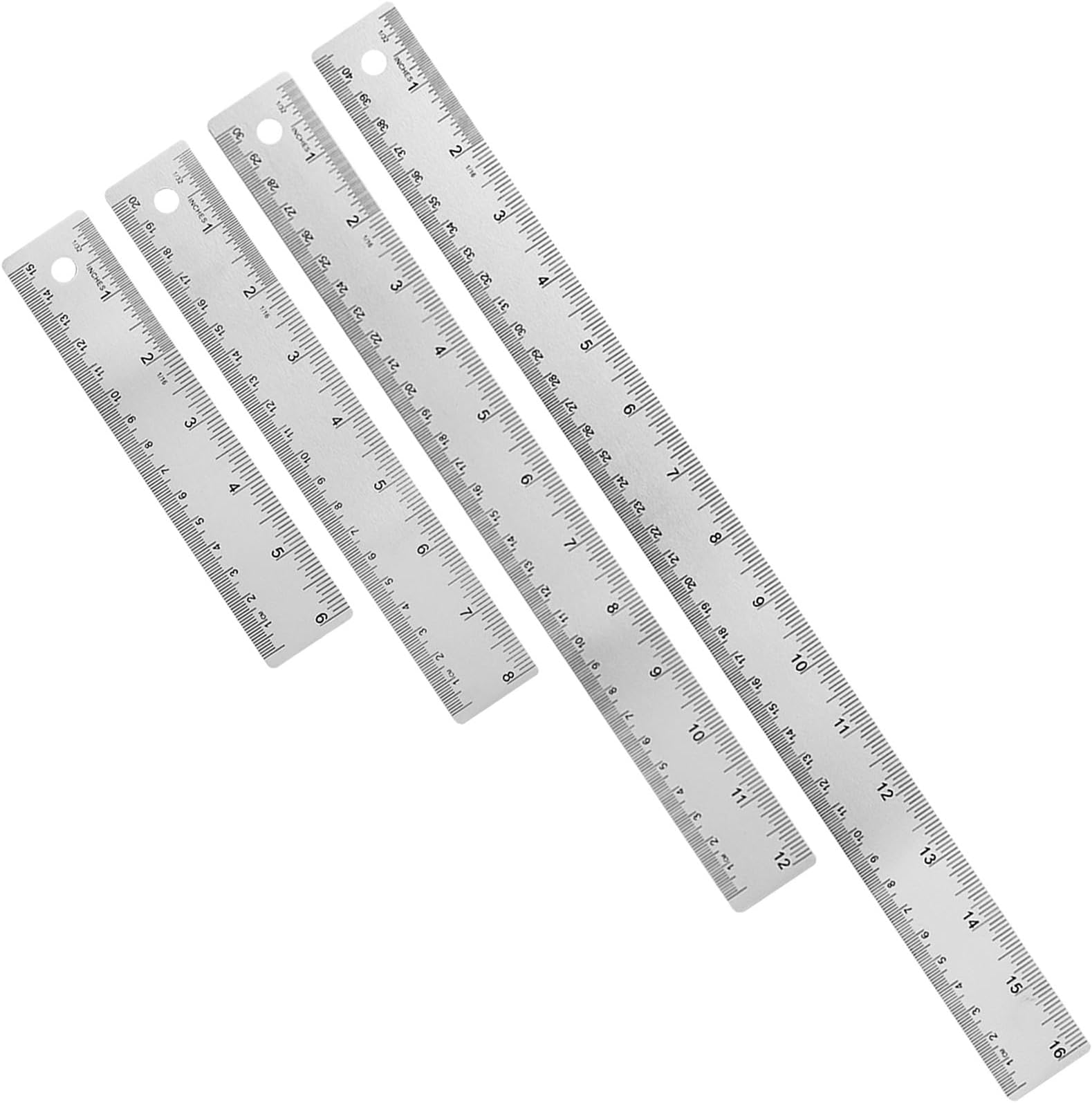 Amazon.com: ZZTX Ruler Metal Straight Edge Stainless Steel Ruler 6 Inch ...