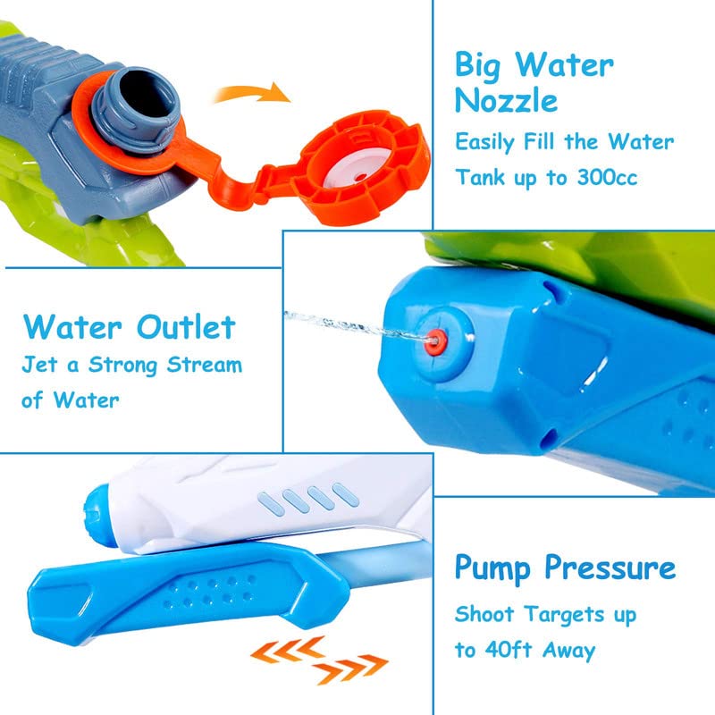 Snapklik.com : 4 Pack Water Guns For Kids Adults Boy Girl Summer ...
