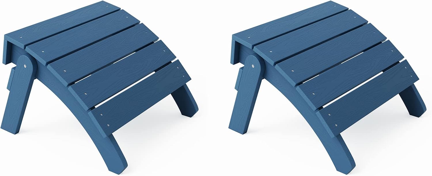 Amazon.com : YEFU Adirondack Ottoman Set of 2, Patio Foot Rest ...