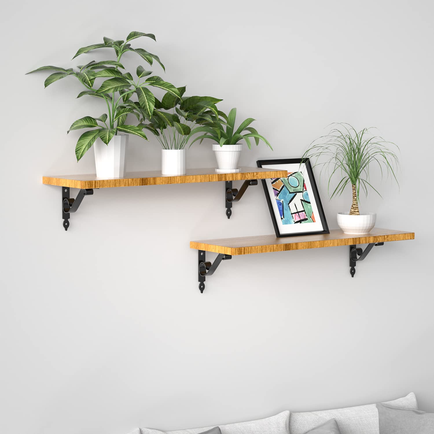 Snapklik.com : Decorative Shelf Brackets,6inch Wall Mounted Floating ...