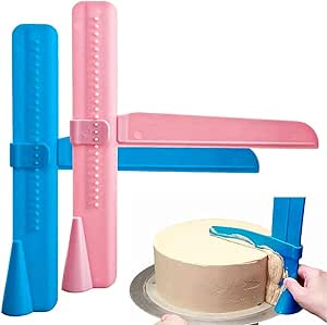 EKKONG Cake Scraper, 2 Pack Adjustable Fondant Smoother Icing Smoother ...