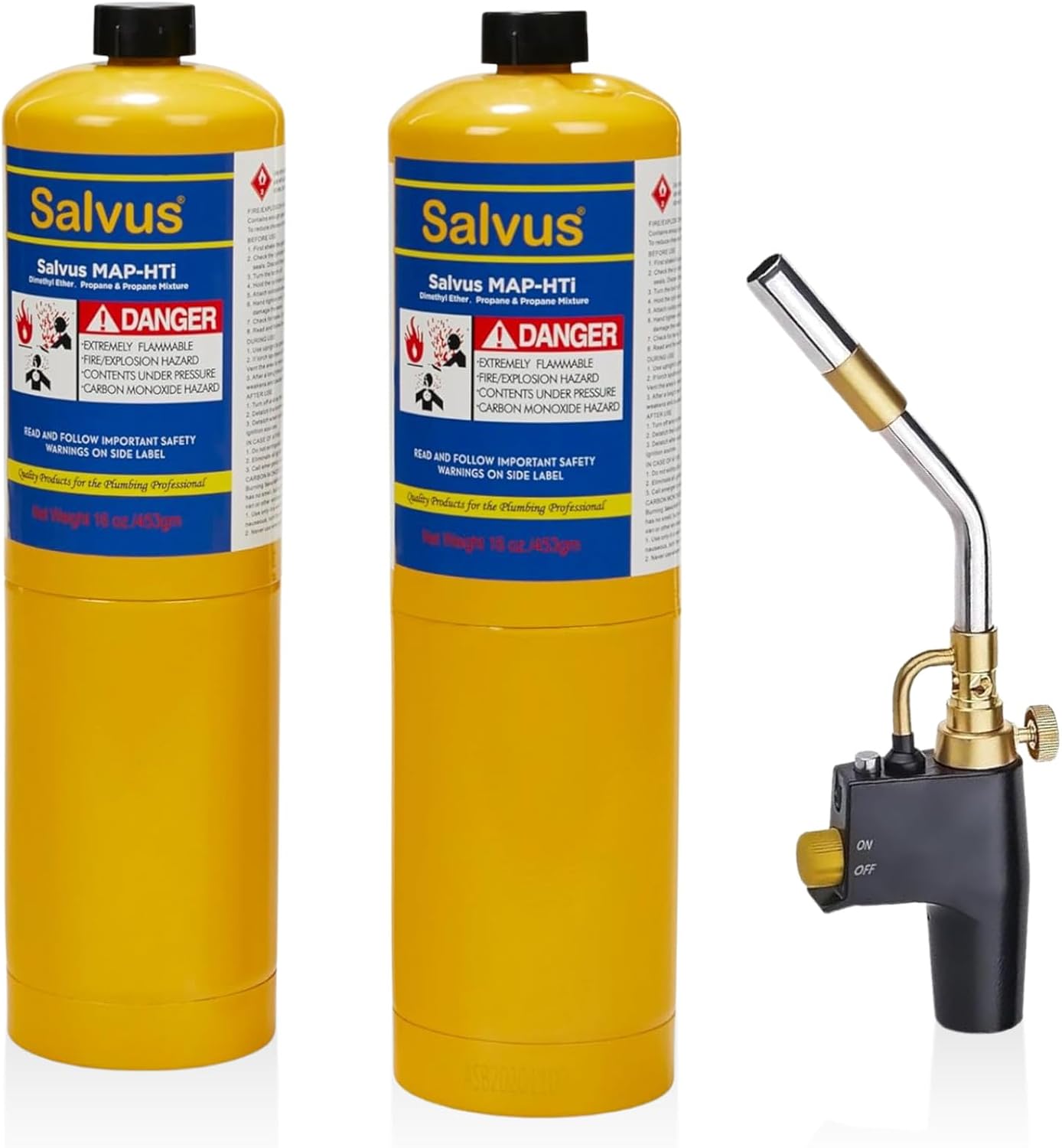 INTERGAS 2X Salvus MAP-HTI Gas Torch Kit – High-Heat MAPP Gas Torch ...