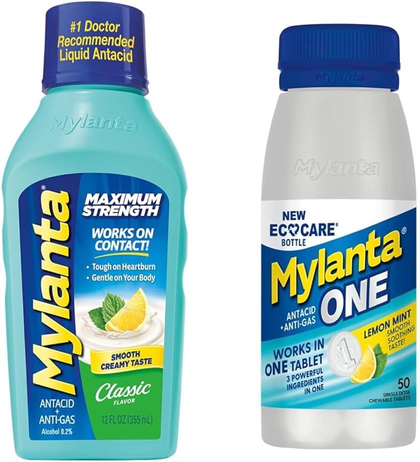 Amazon.com: Mylanta Antacid and Gas Relief Max Strength Classic Flavor ...